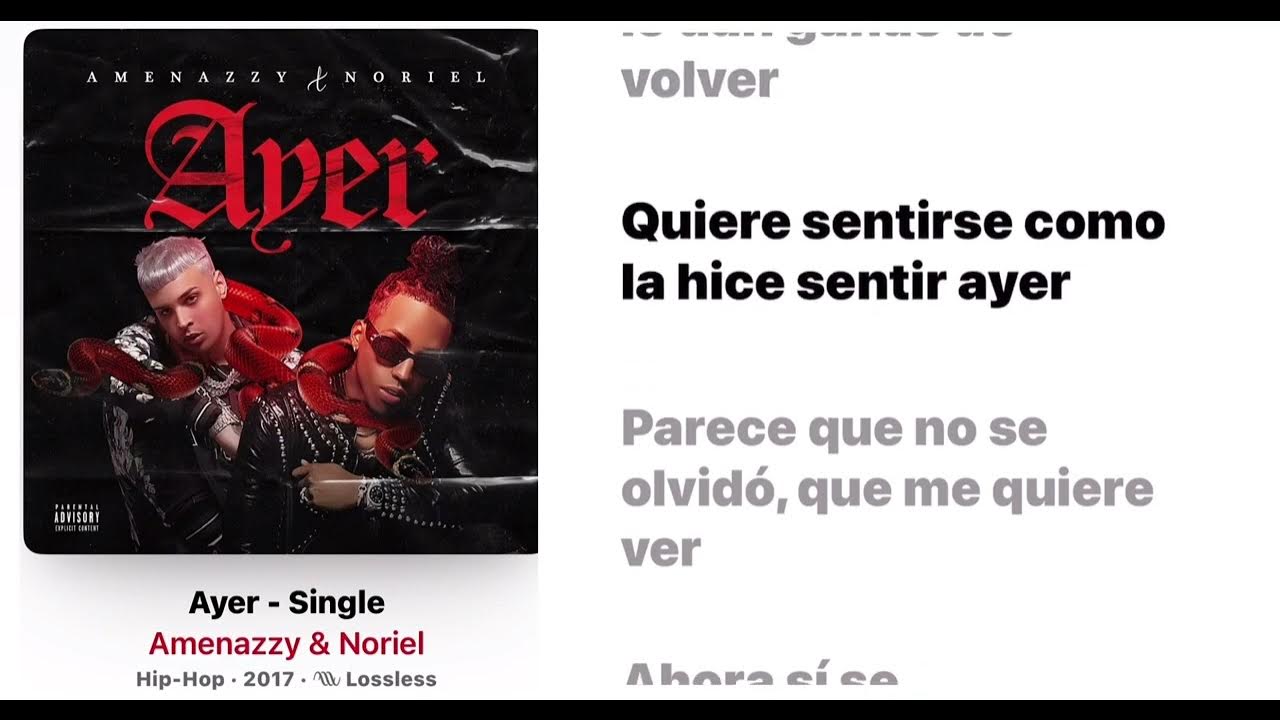 Ayer - Amenazzy ft Noriel [ Letra Music ] - YouTube