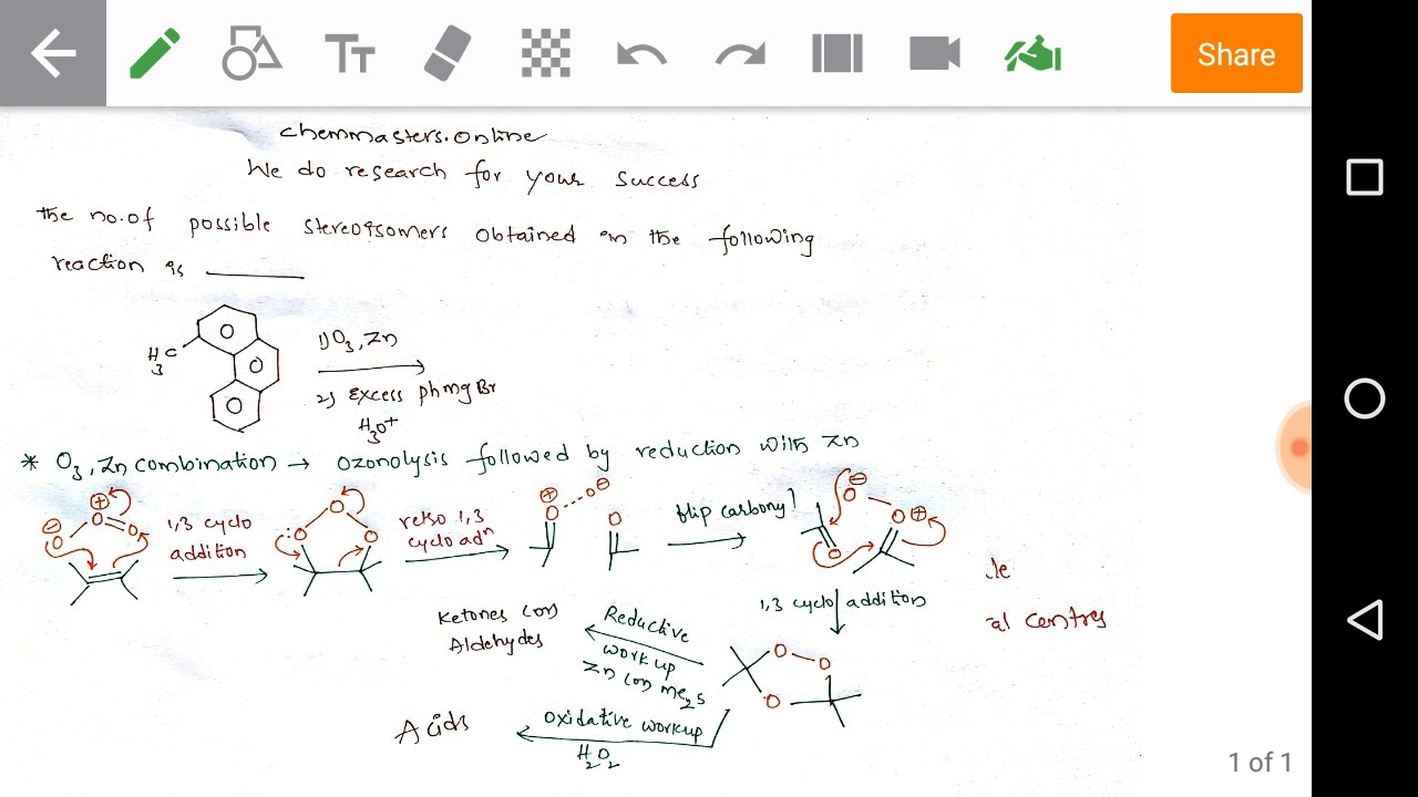 Ozonolysis-stereoisomers-gate previous year solved problems (chemmasters.online) - YouTube
