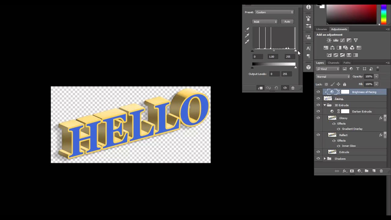 Standing Isometric photoshop action - YouTube