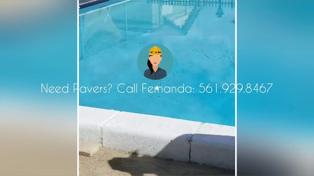 Old Chattahoochee Pool Deck 😭 to Concrete 1" Paver Deck 😍 561.929.8467 ...