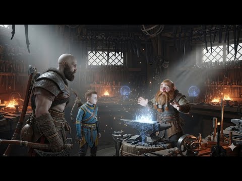 KRATOS & ATREUS MEET SINDRI THE DWARF | GOD OF WAR 2018 No Commentary ...