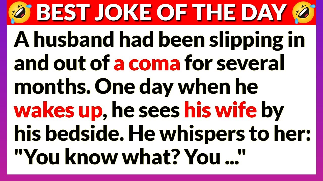 😂 BEST JOKES TO LAUGH HARD - A husband wakes up from a coma and sees ...