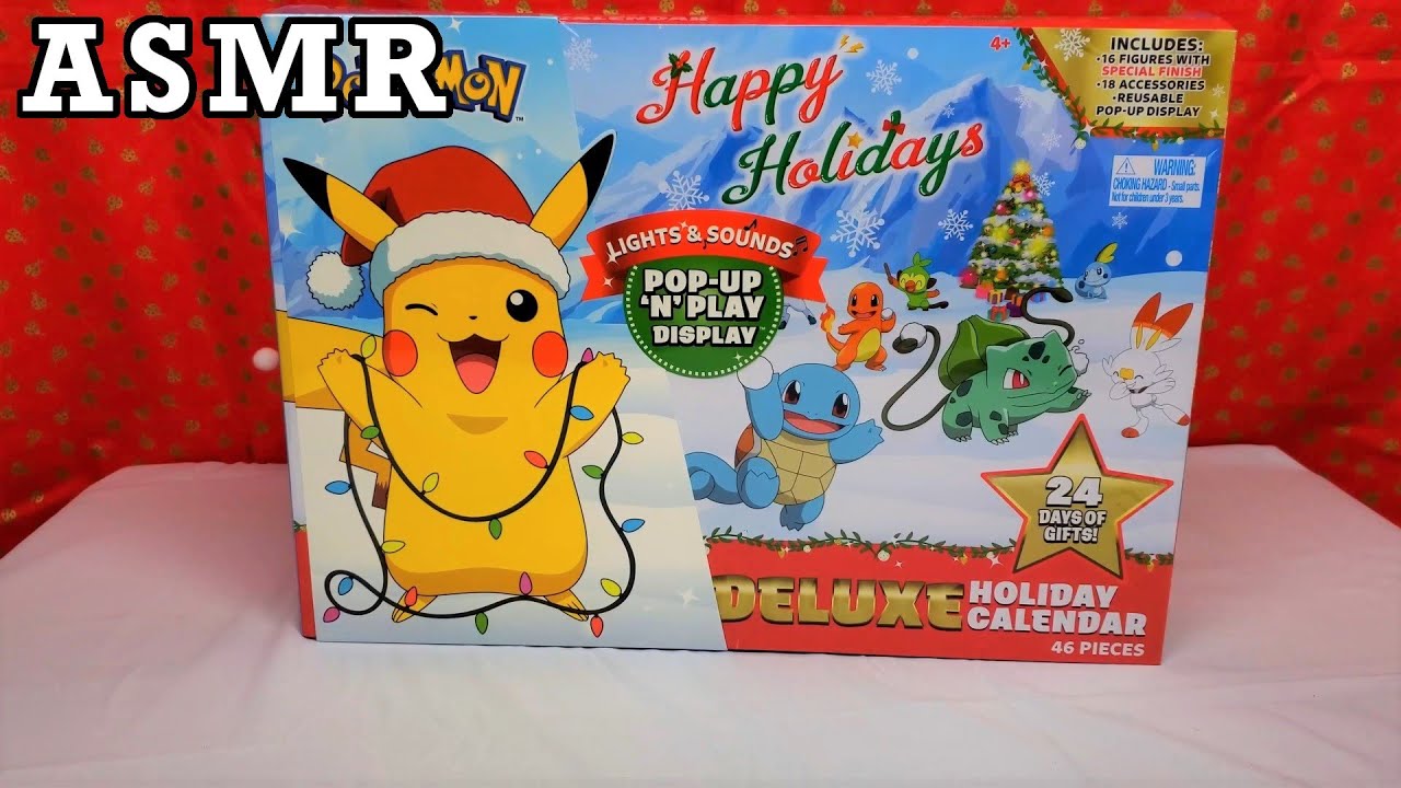 Unboxing Pokemon Deluxe Holiday Advent Calendar - 2021 | ASMR - YouTube