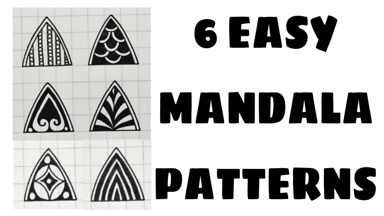 6 Easy mandala patterns || Mandala designs || how to make easy mandala ...