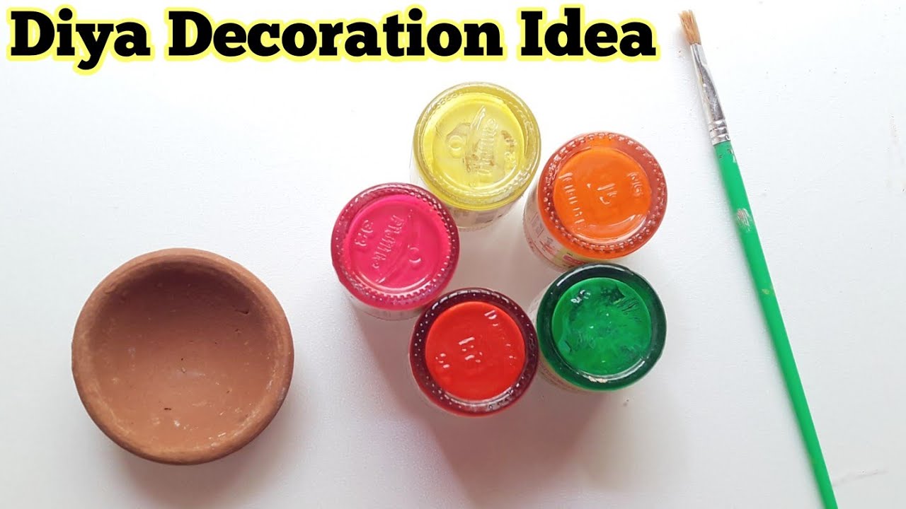 😍 Easiest 😍 Diya Decoration Idea • diya decoration school competition ...