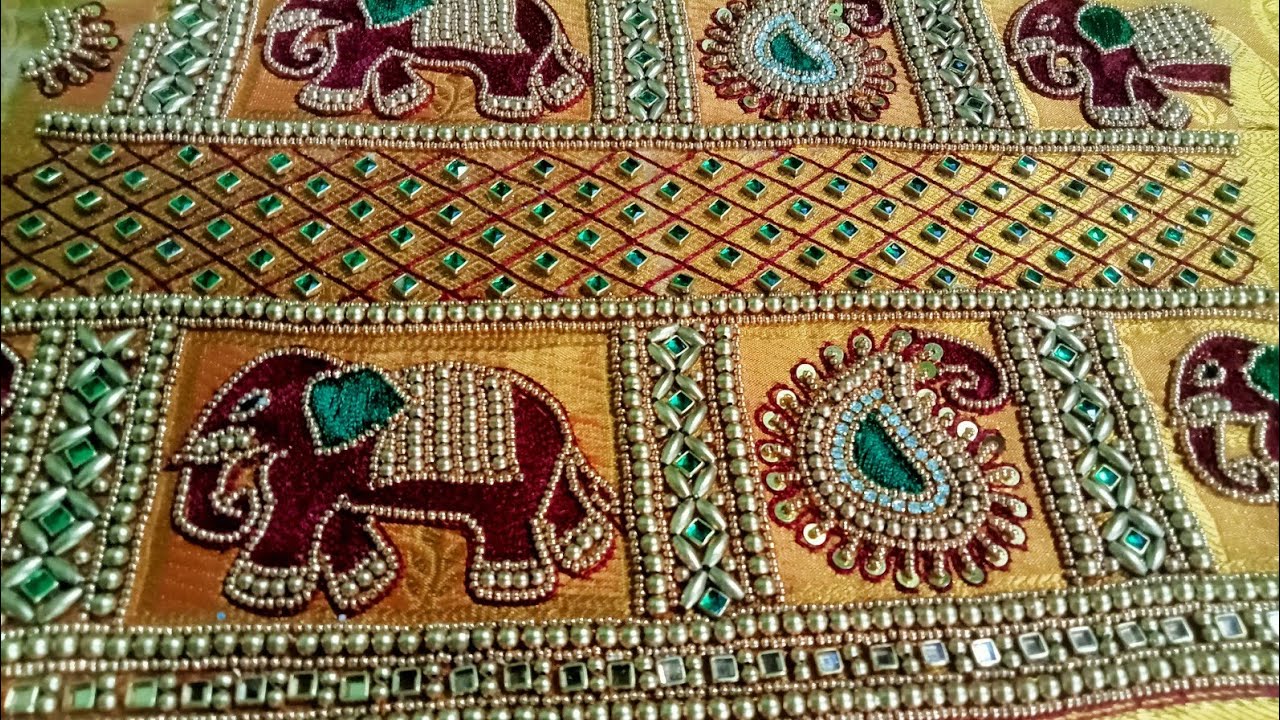 Wedding 👌aari work blouse tutorial/ aari blouse making step by step//ஆரி ஸ்லீவ்/Aari Tutorials ...