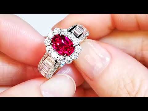 Neon Unheated Jedi Ruby Ring at 2.17 carats by Kat Florence KF09492