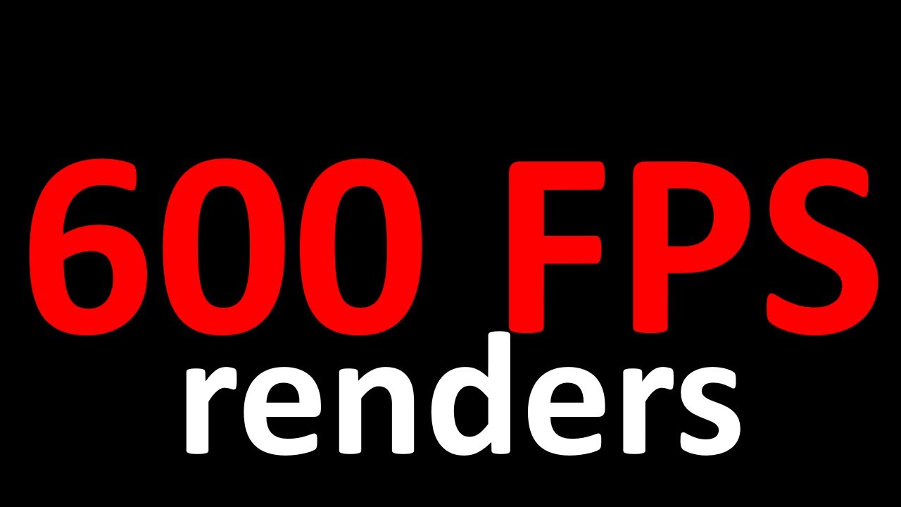 600 fps render test - YouTube