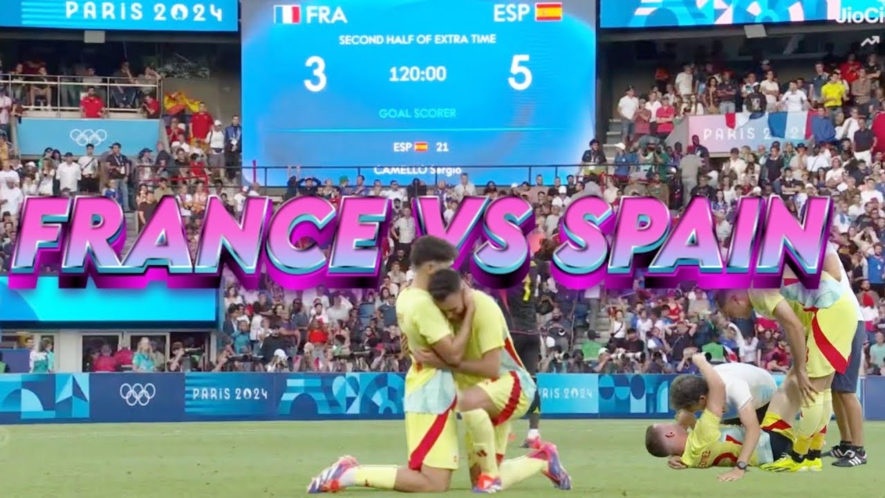 France vs Spain Olympic Paris Final Men's Football Highlights, Spain vs ...