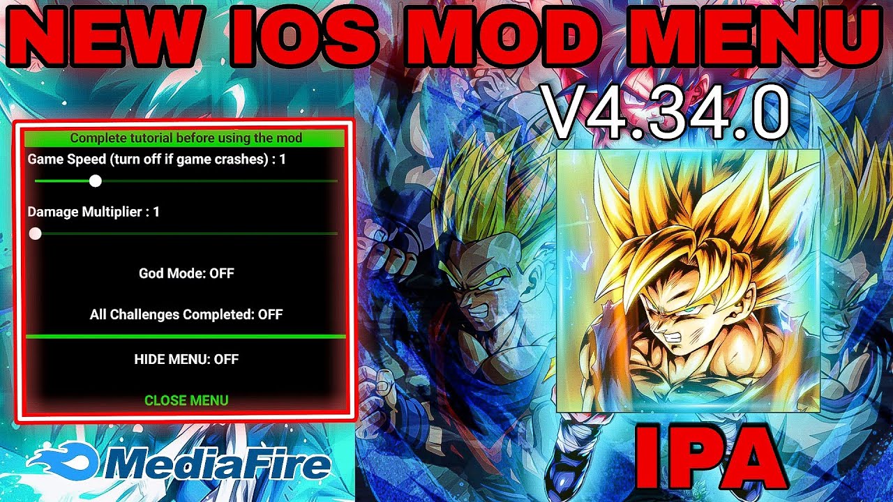 NEW! Dragon Ball Legend IOS MOD MOD V4.34.0 / Dragon ball legends ios hack / ipa mod menu - YouTube