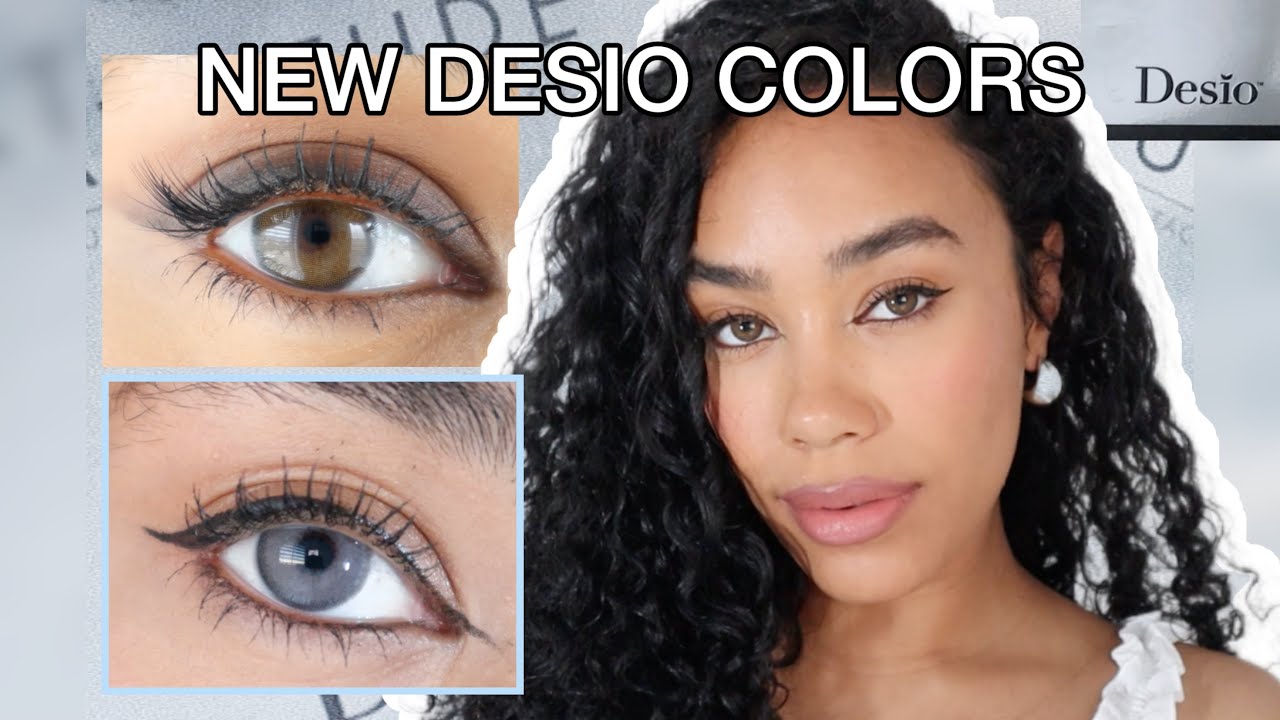 DESIO NEW LAUNCH! Bold Grey & Deep Brown Color Contacts on Brown Eyes + Discount - YouTube