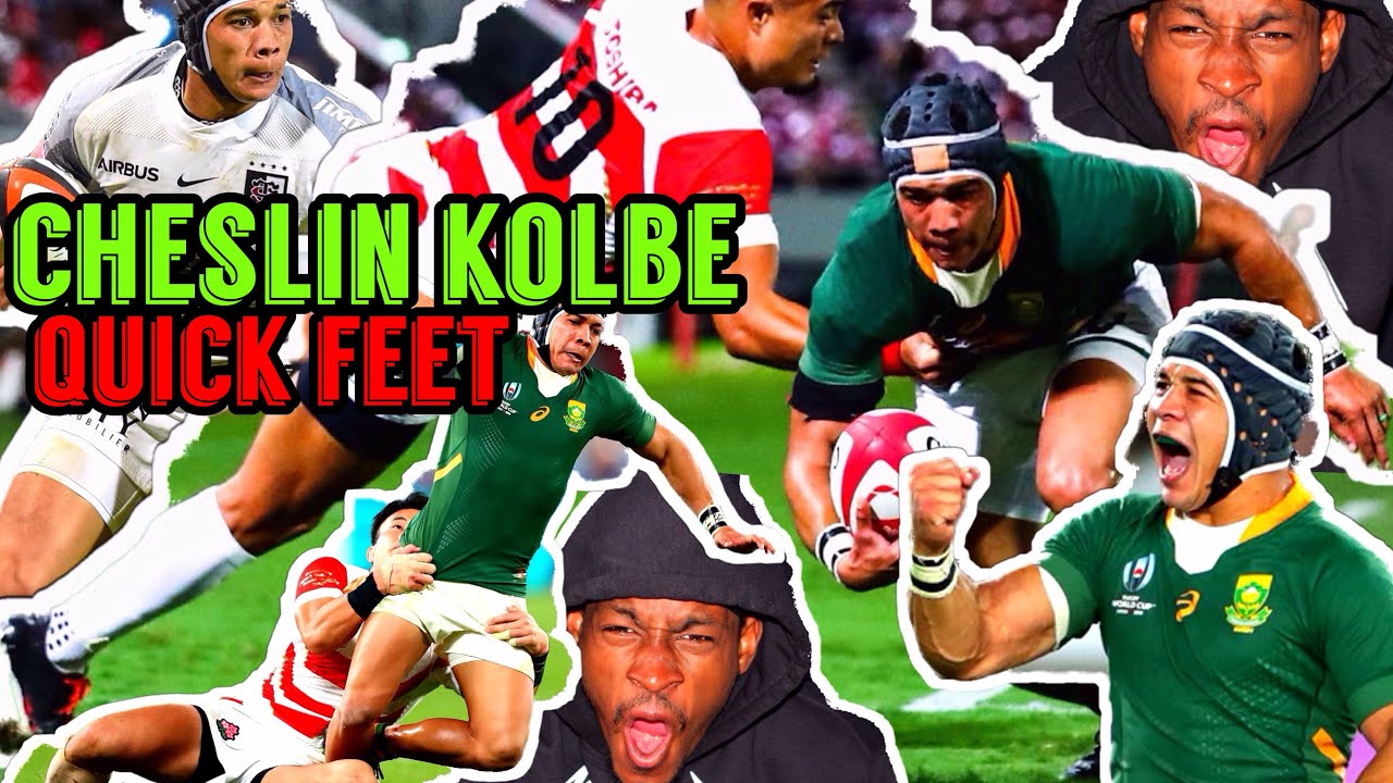 Cheslin Kolbe - THE AMERICAN REACT TO RUGBY FAST FEET AND HIGHLIGHTS ...