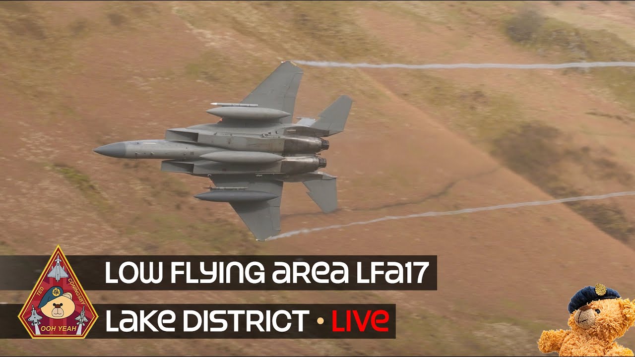 LIVE SPECIAL SHOW LOW FLYING AREA LFA17 • TYPHOON, C-130J & F-15 LAKE ...