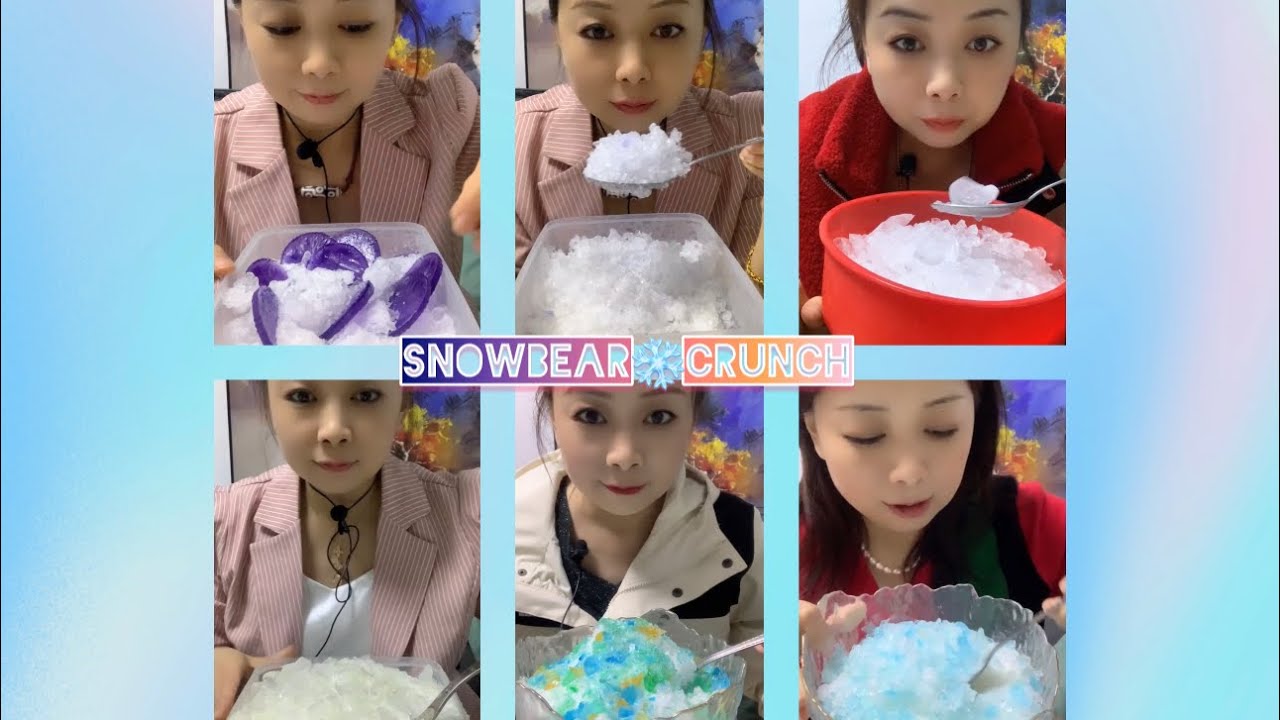 CRUSHED ICE | SHAVED ICE | WHITE ICE | ICE CHIPS| ICE EATING ASMR ...
