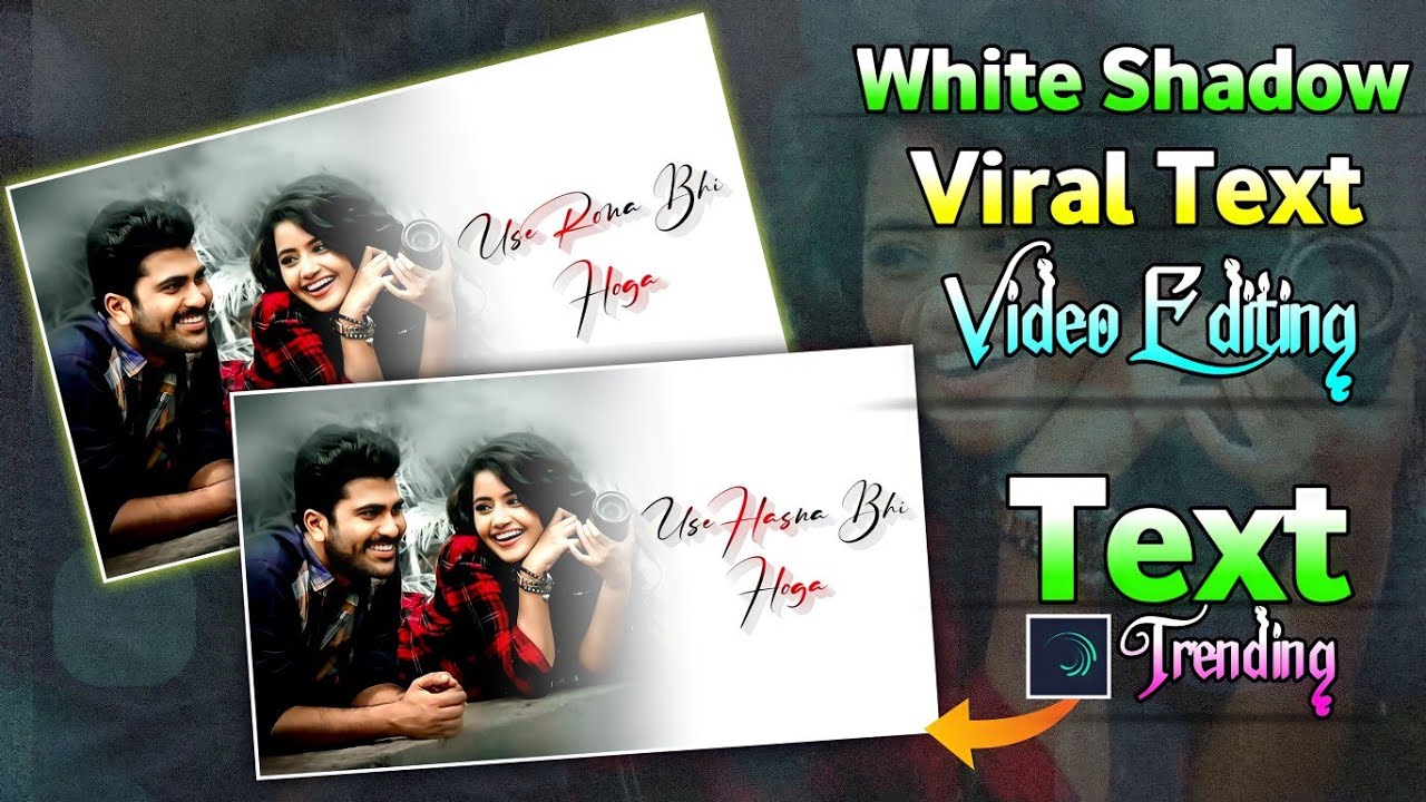 White Shadow Text Animation Video Editing In Alight Motion | Text Video ...