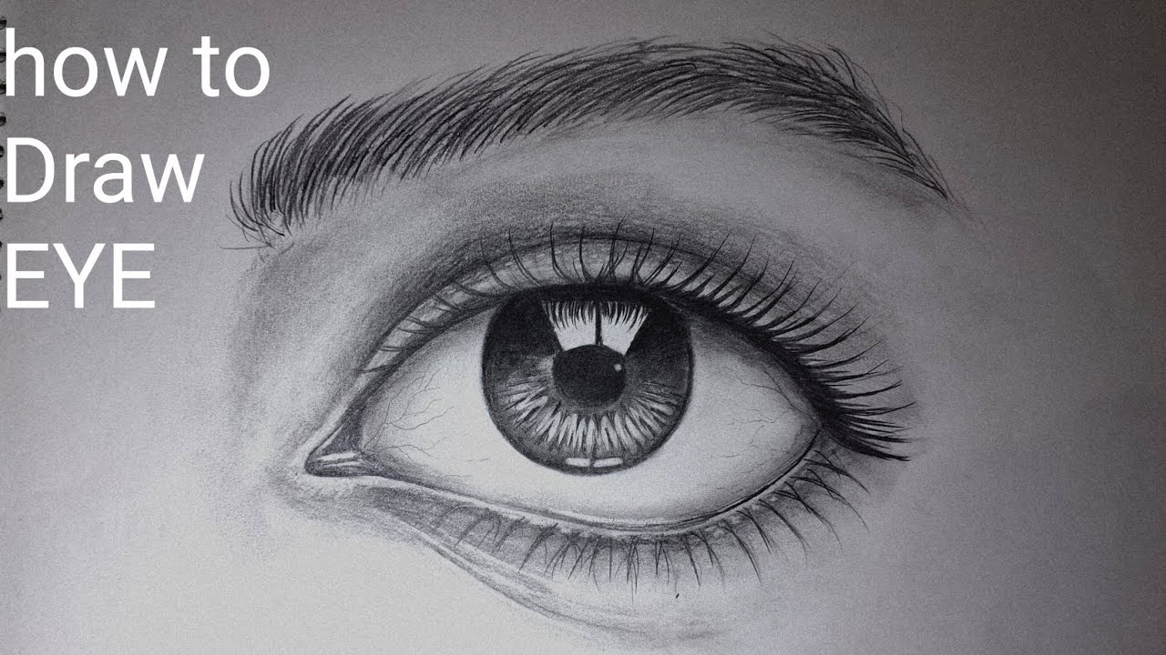 How to draw EYE, HOW to draw HYPER REALISTIC EYES with Graphite pencil ...