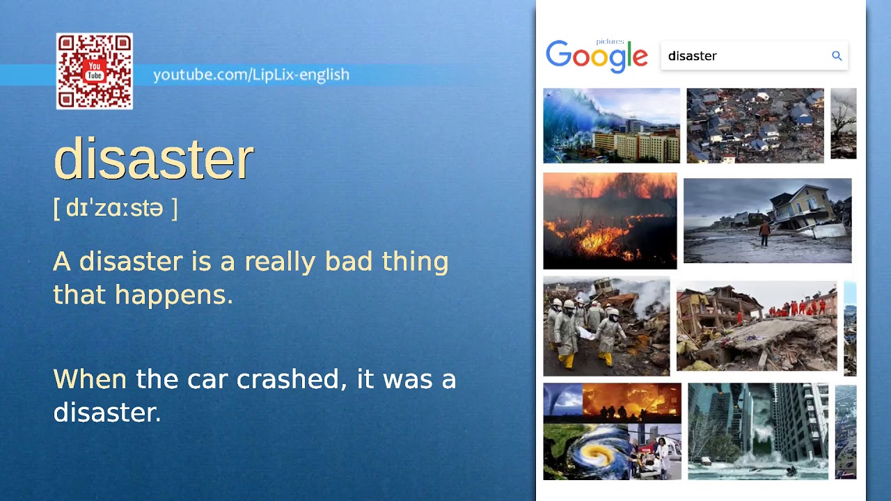 Disaster : B2 level english vocabulary lesson, www.LipLix.com - YouTube
