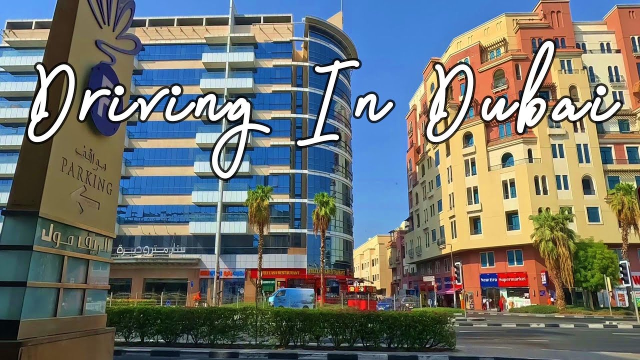 DUBAI DRIVING TOUR FROM SALAH AL DIN STREET WITH TRAFFIC BUILD UP ALONG ...