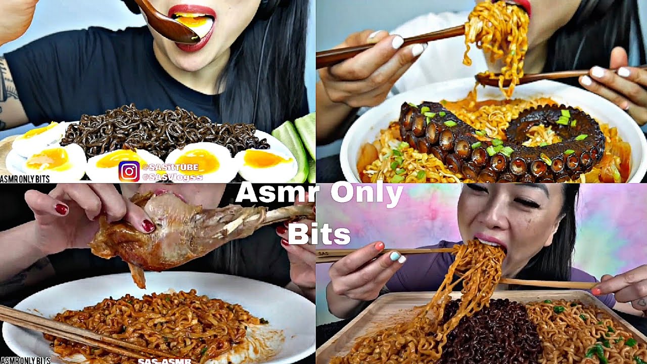 ASMR SAS ASMR NOODLES Compilation//Compilation///no talking///Bites ...