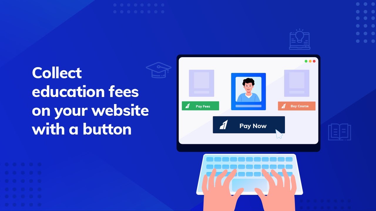 Collect fees on any education website or blog with a button - YouTube