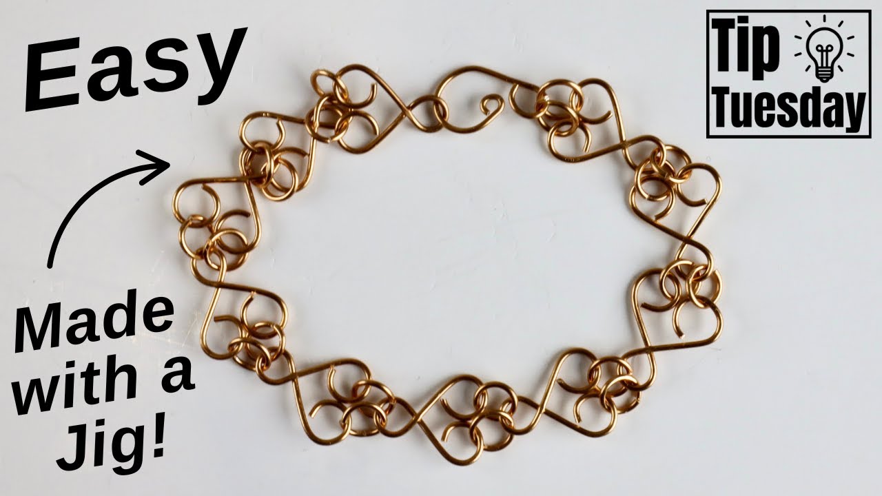 Easy Heart Chain Bracelet /Wire Jig Jewelry Making Tutorial - YouTube