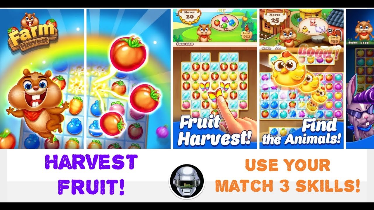 Farm Harvest 3 (mobile) match 3 - JUST GAMEPLAY - YouTube