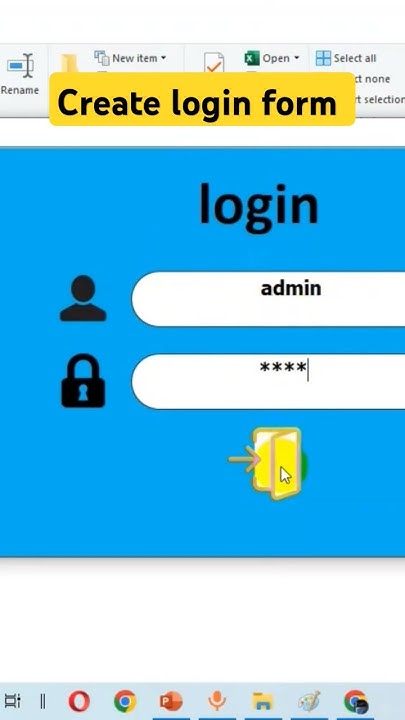 create login form in excel VBA - YouTube