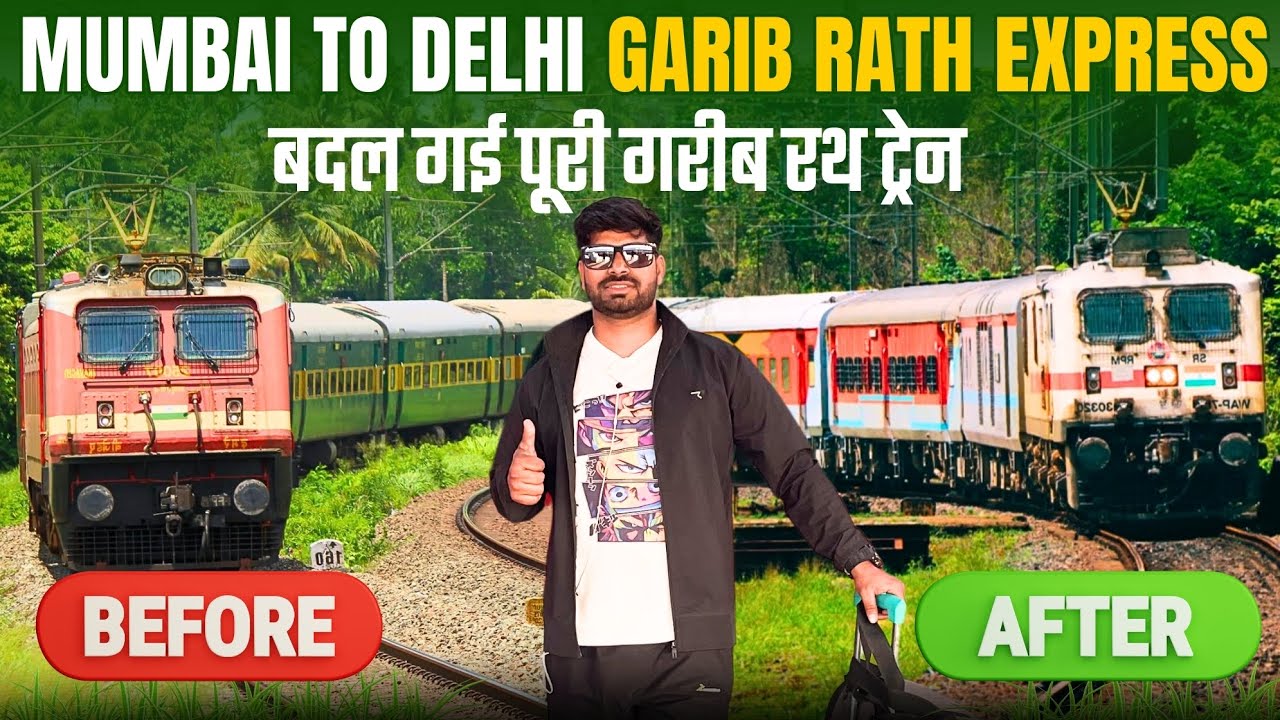Brand New LHB GARIB RATH EXPRESS Train Journey | 12909 Bandra Hazrat ...