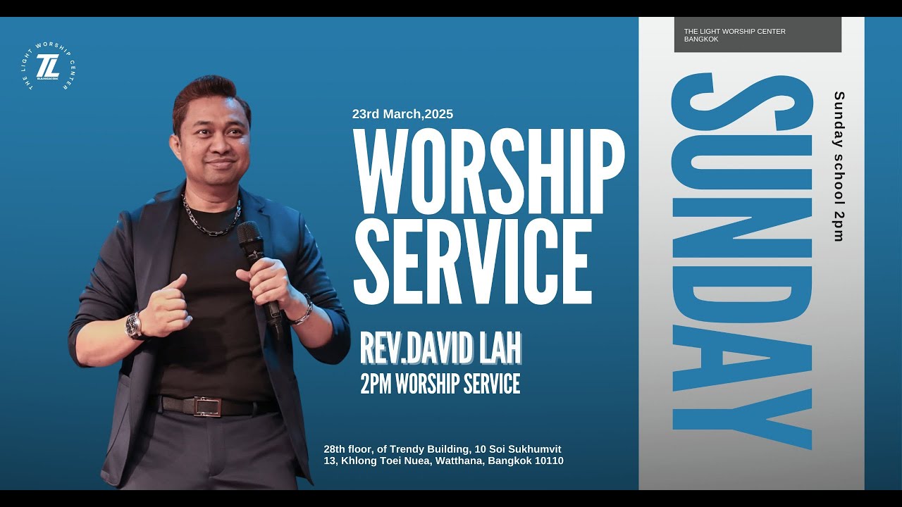 Sunday Service -Pastor David Lah | 23 Mar 2025 - YouTube