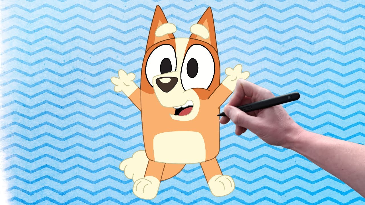 How to Draw Bingo from Bluey! Easy Step by Step Art Tutorial for Kids 🎨 ...