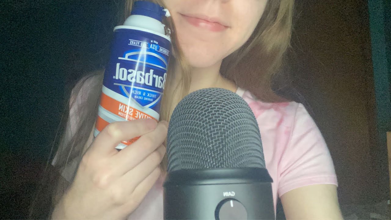 ASMR Shaving Cream on the Mic 🤪 - YouTube