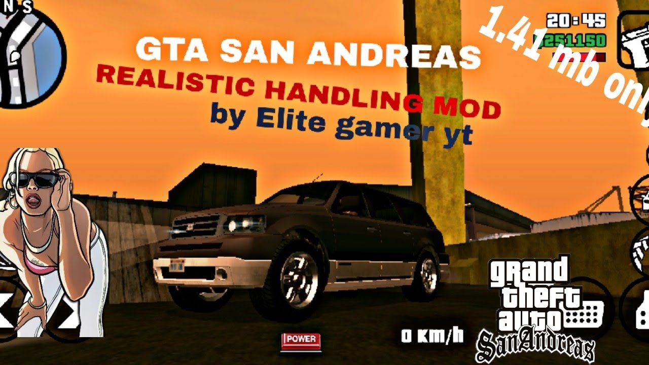 gta sa android REALISTIC HANDLING mod download 🤑🤑 - YouTube