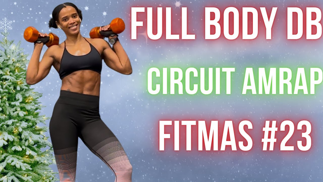20 MINS FULL BODY DUMBBELL CIRCUIT AMRAP- Fatburn + Muscle Building # ...