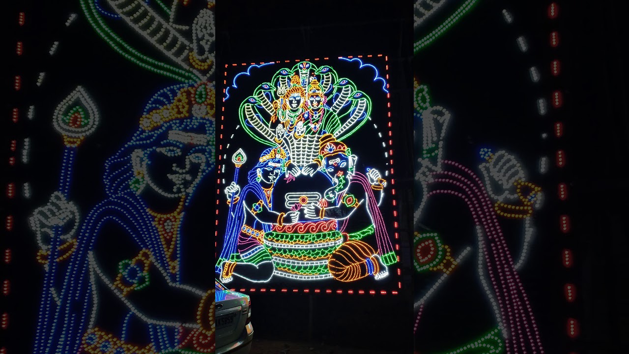 Lord Shiva in neon lights - YouTube