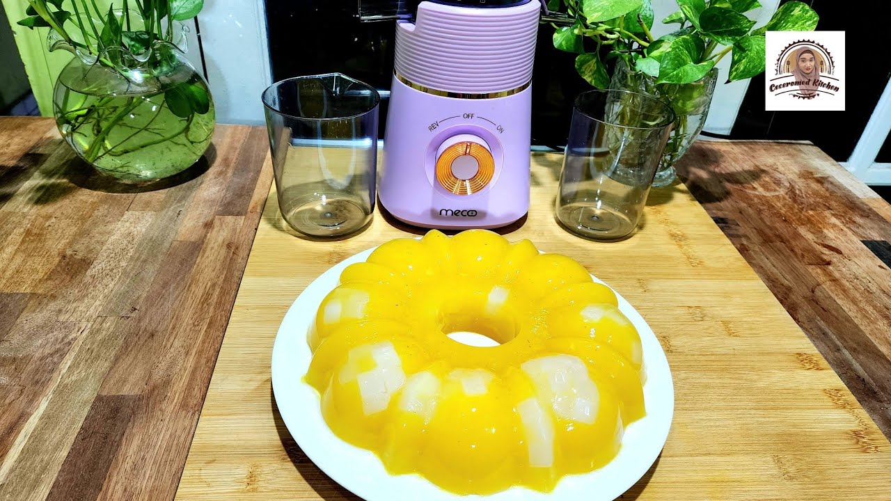 TANPA GULA, 100% NANAS, PUDİNG NANAS NATA DE COCO, MASAK MENGGUNAKAN MECOO SLOW JUICER. - YouTube