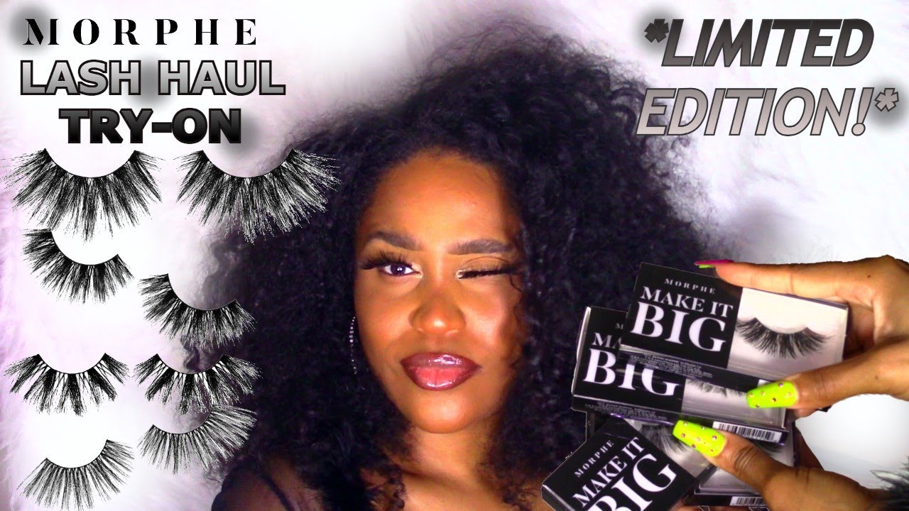 MORPHE l MAKE IT BIG EXTRAVAGANT FAUX MINK LASHES l TRY-ON + HAUL l ...