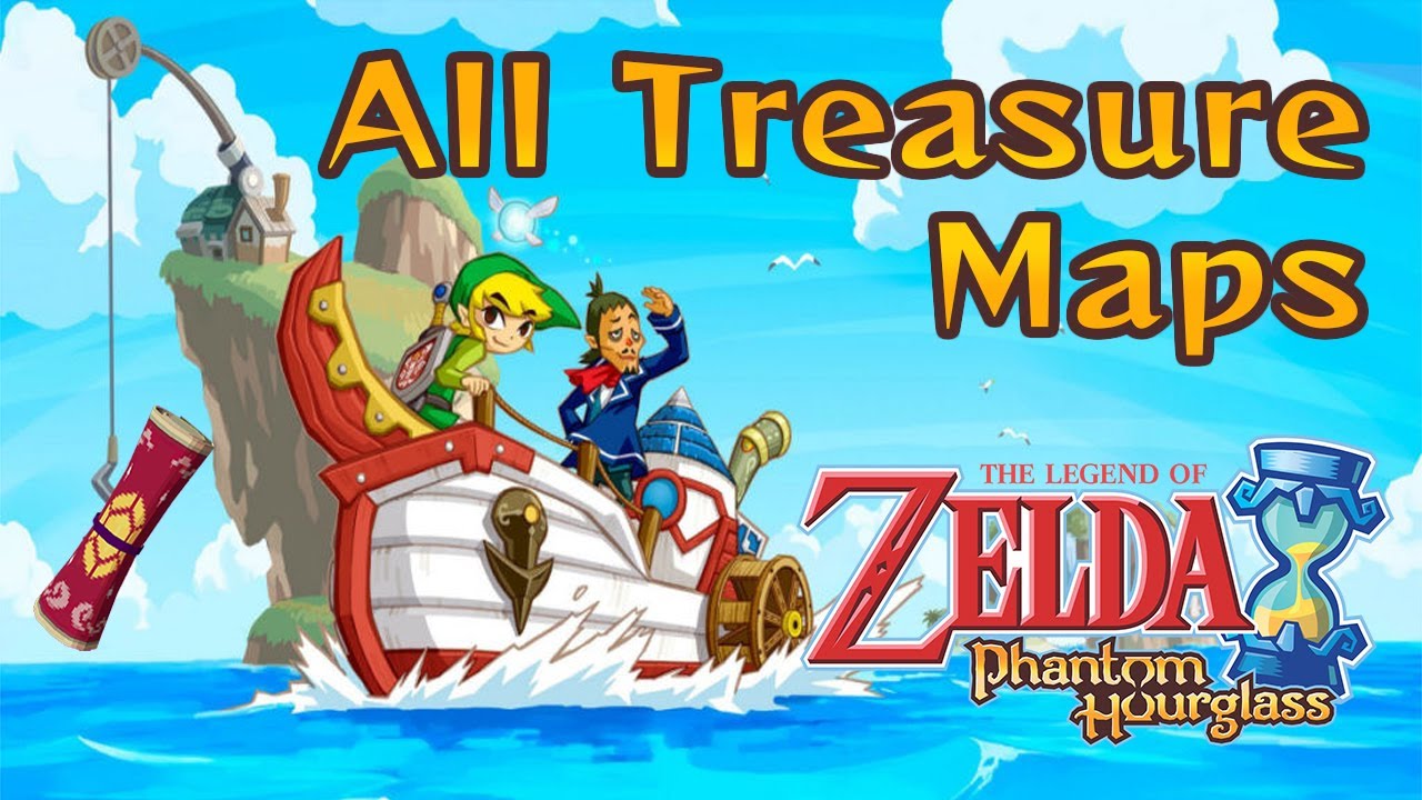 The Legend of Zelda Phantom Hourglass - All TREASURE MAPS - YouTube