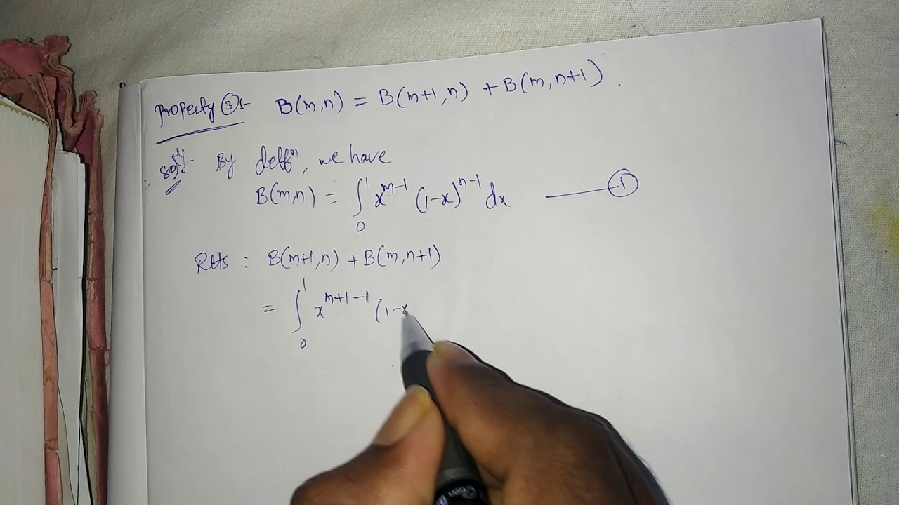 Calculus (beta functions) problem part 3 - YouTube