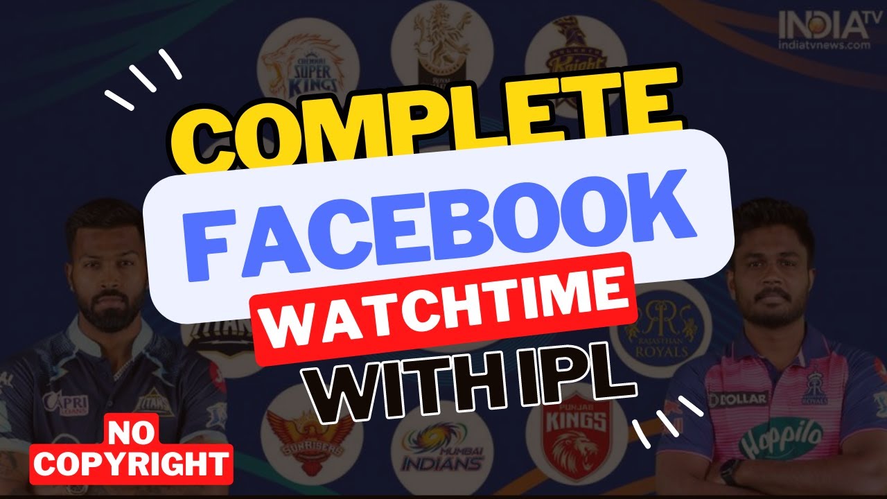 How to Complete Facebook Page Watch time using IPL Matches | Cricket ...