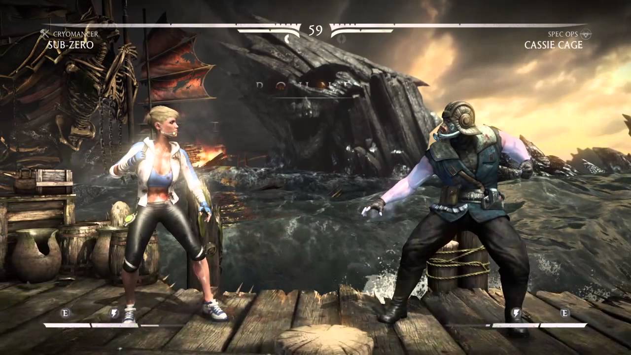 Mortal Kombat X Sub zero vs cassie - YouTube