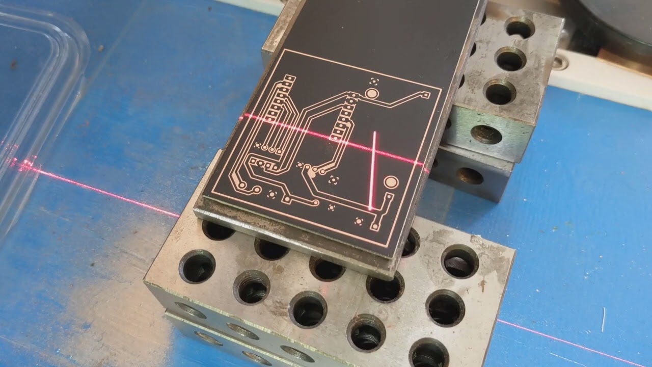 PCB etching mask with fiber laser - YouTube