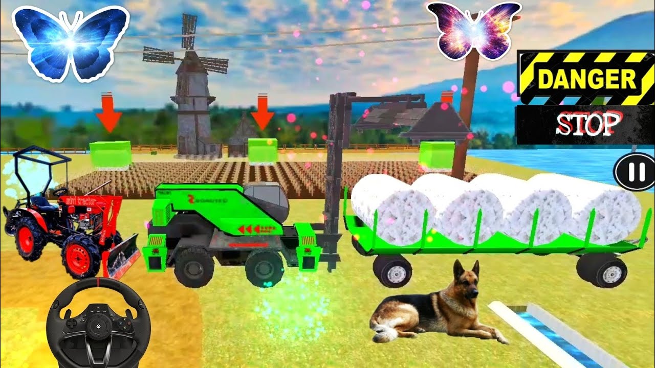 Game:Tractor Farming : Tractor Games,Cotton Loding, Cotton का खेती वाला ...