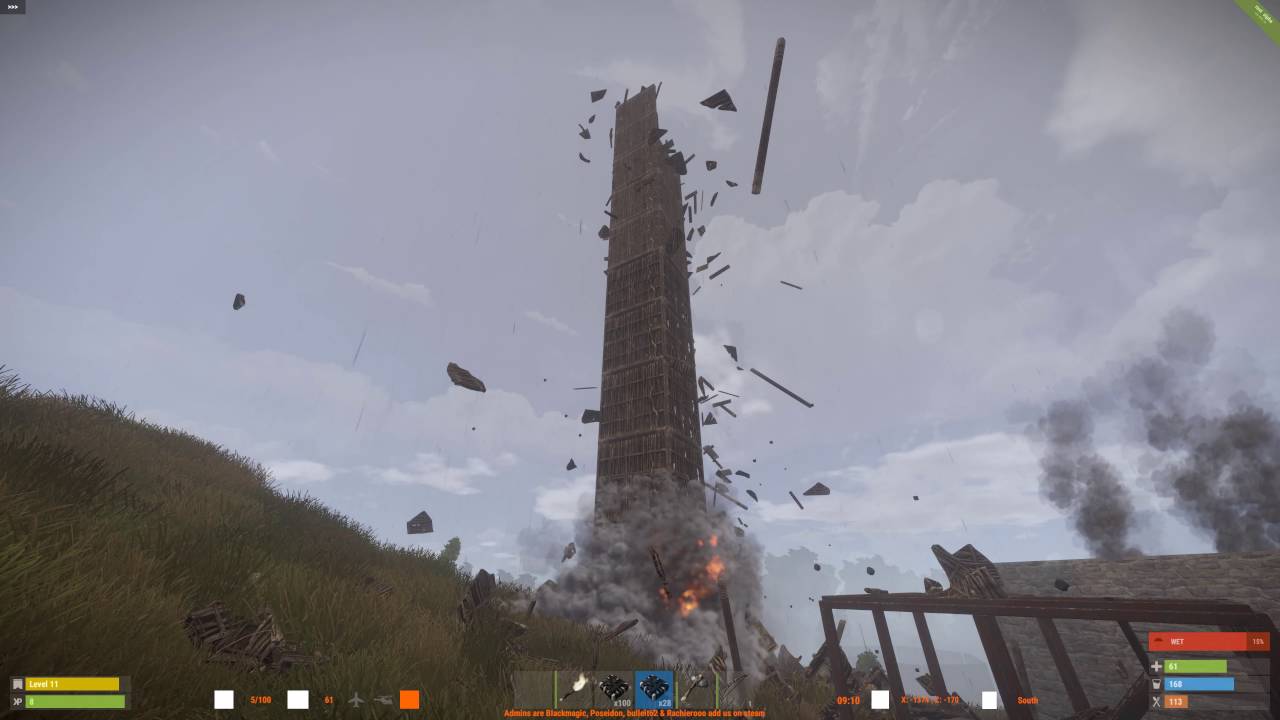 Rust C4 tall tower - YouTube