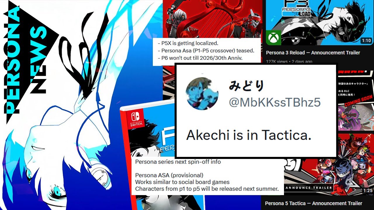 EVERYTHING ABOUT: Persona 3 Reload, Tactica and Codename: Persona Asa ...