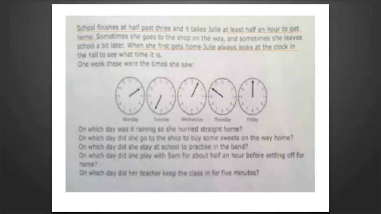 2nd Grade Common Core Math Problem (clock) - YouTube