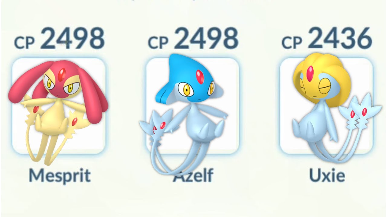 LAKE TRIO - Mesprit, Azelf, Uxie - Team in Pokemon GO PvP - YouTube