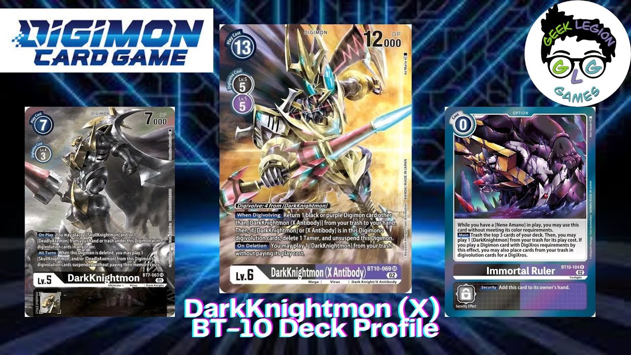 DarkKnightmon (X Antibody) Deck Profile (Digimon TCG BT10) - YouTube