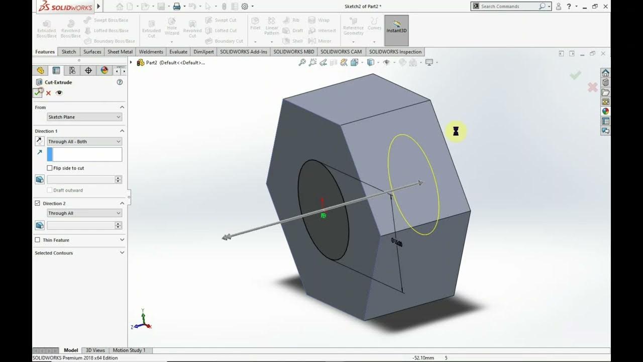 Nut Bolt Assembly in solidworks Simple_Drawing_Begginer_To_Advance_In_Solidwork| #RLD_CAD ...