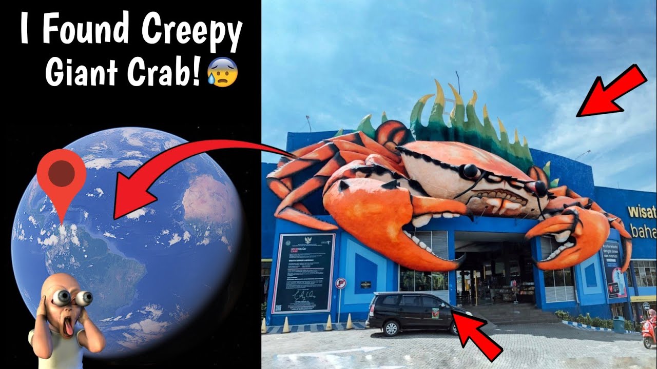 😰 I Found Very Creepy Giant Crab in Real Life on Google earth and ...