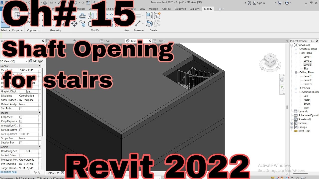 15-How can I use Shaft opening in Revit 2022? | For Beginners | - YouTube